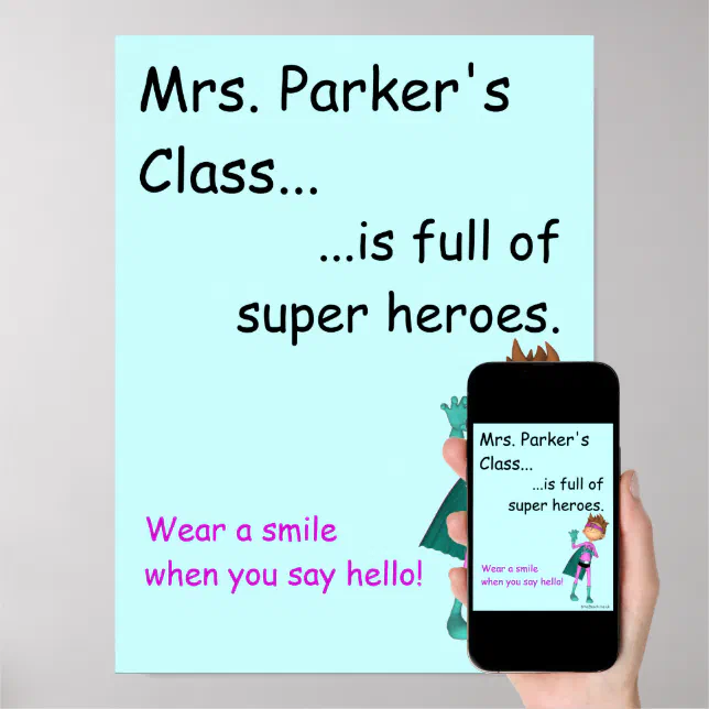 Classroom door Poster / sign | Zazzle