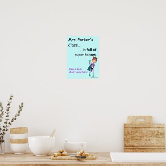 Classroom door Poster / sign | Zazzle