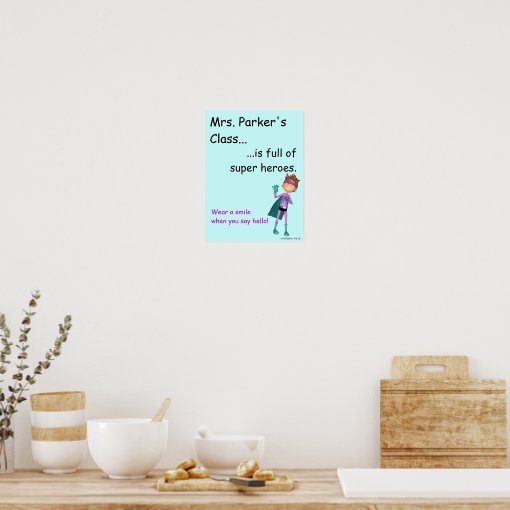 Classroom door Poster / sign | Zazzle