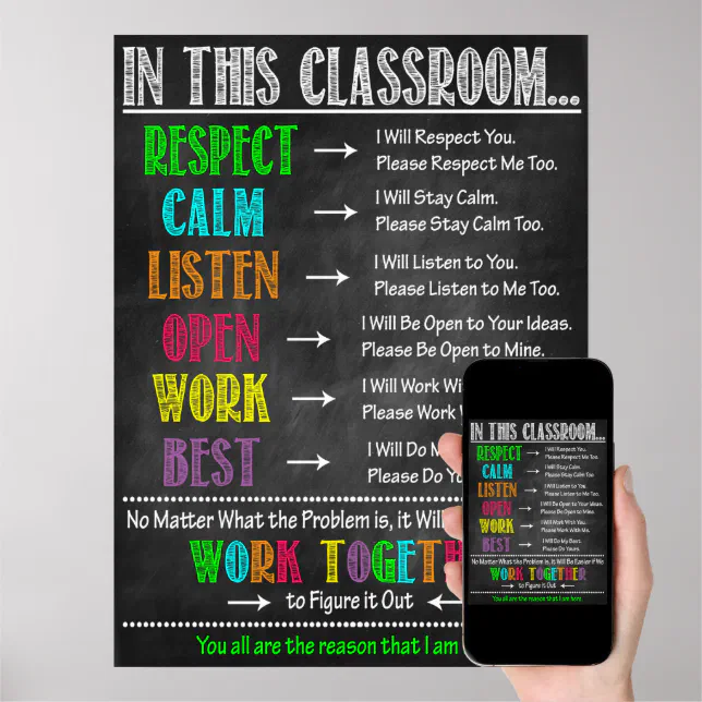 Classroom Expectations Poster | Zazzle