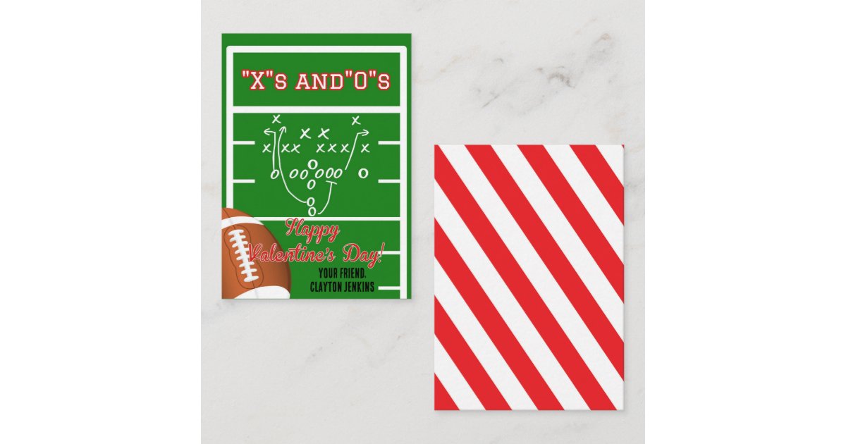 Classroom Football Valentine's Day Card | Zazzle