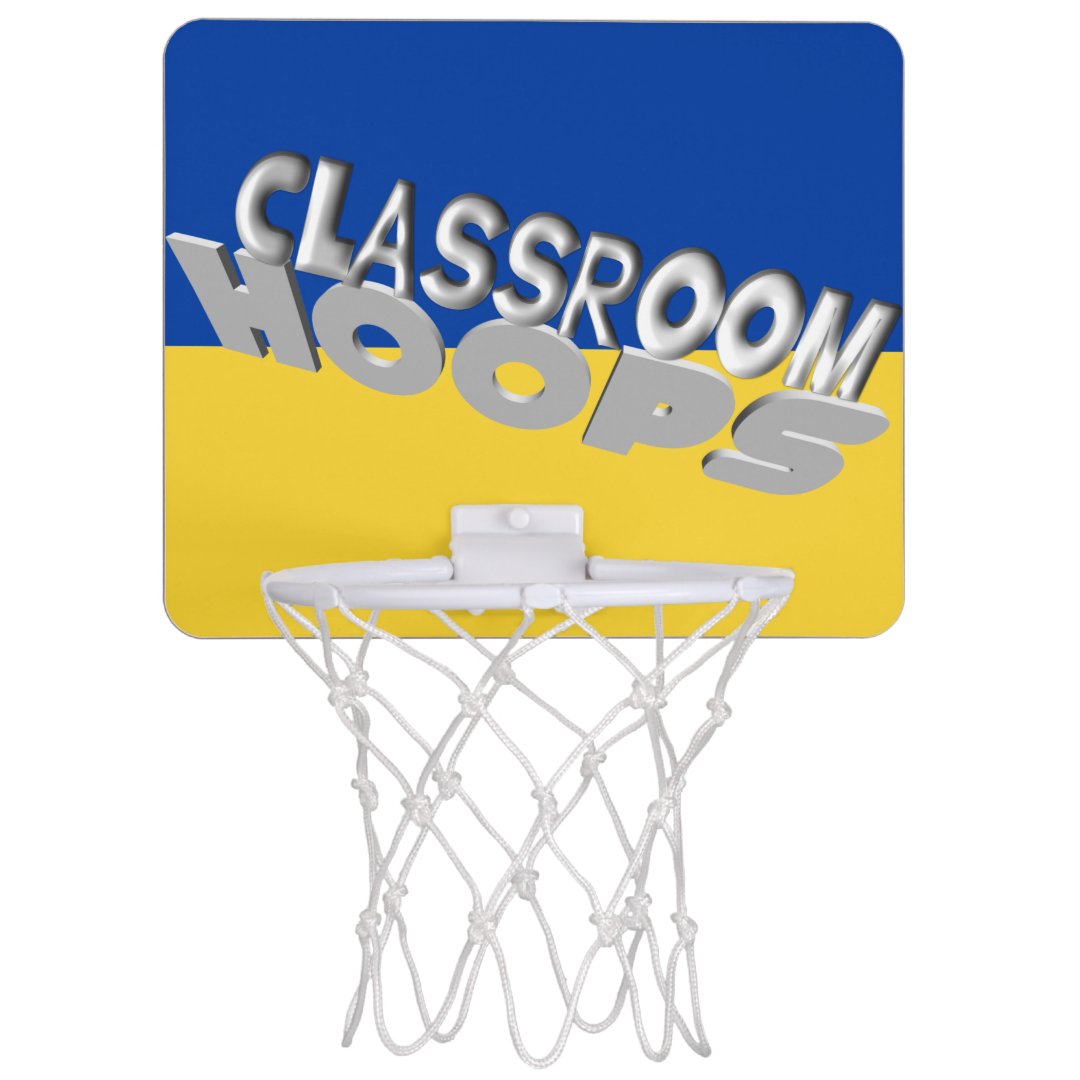 Classroom Hoops blue and gold | Zazzle