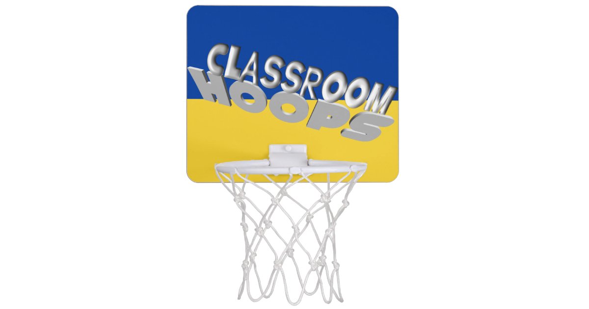 Classroom Hoops blue and gold | Zazzle