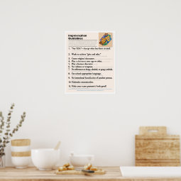 Classroom Improvisation Guidelines Poster | Zazzle