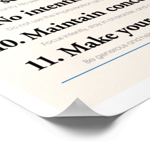 Classroom Improvisation Guidelines Poster | Zazzle