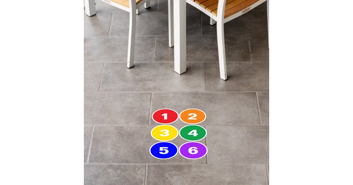 Classroom Line Up Numbers Colors Floor Decals | Zazzle