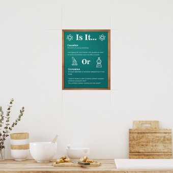 Classroom Poster: Causation vs Correlation Poster | Zazzle
