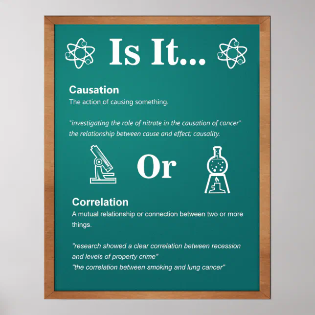 Classroom Poster: Causation vs Correlation Poster | Zazzle