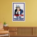 Classroom Poster: I Want You to DO YOUR BEST Poster | Zazzle