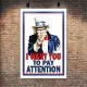 Classroom Poster: I Want You to PAY ATTENTION Poster | Zazzle