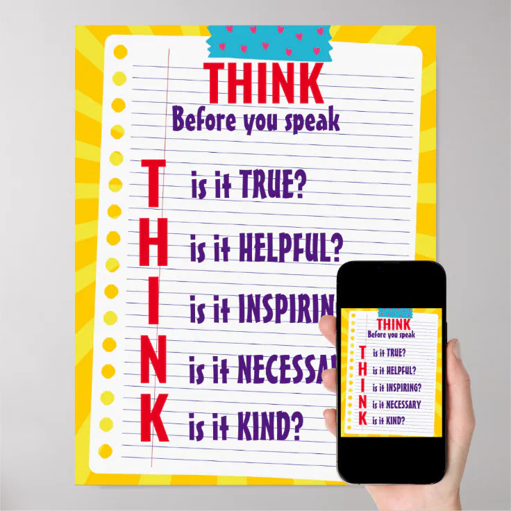 Classroom Poster Think Poster Educational | Zazzle