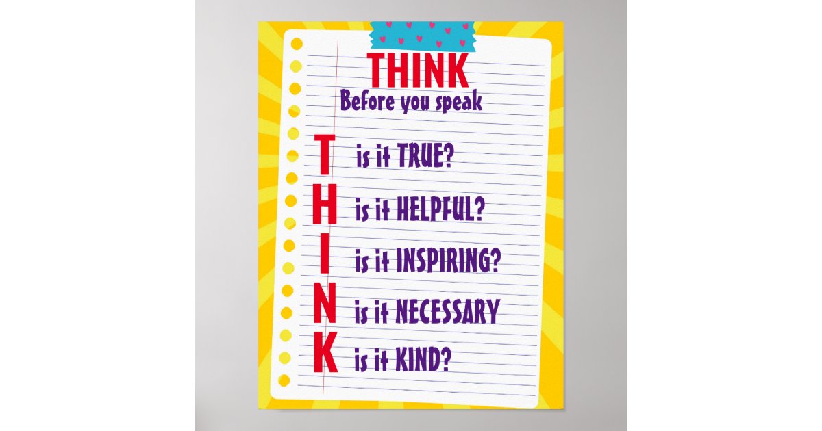 Classroom Poster Think Poster Educational | Zazzle