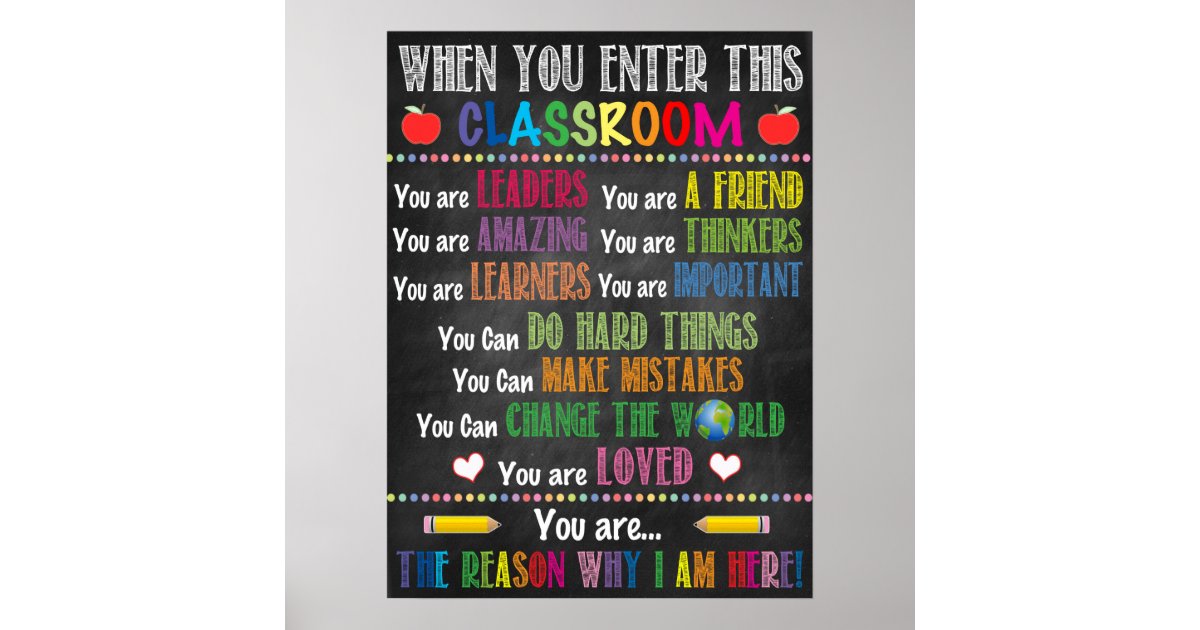 Classroom Printable Poster | Zazzle