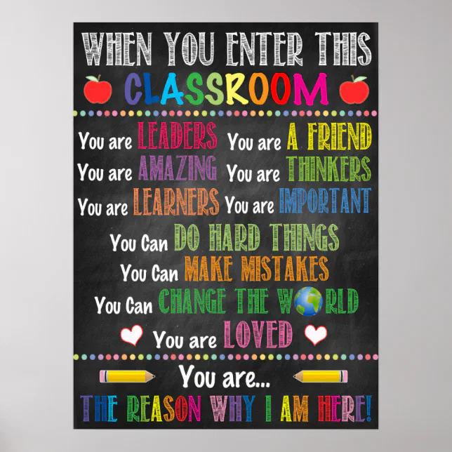 Classroom Printable Poster | Zazzle