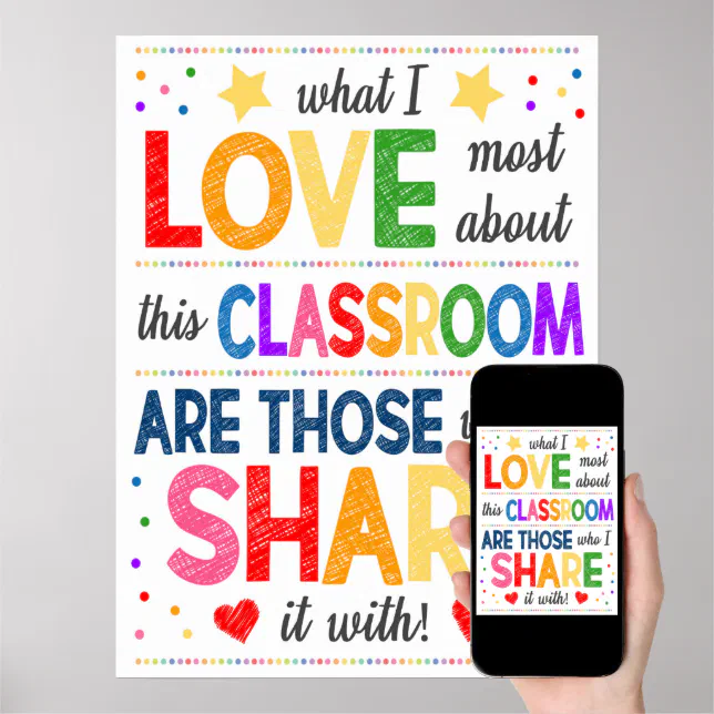 Classroom Rainbow Poster | Zazzle