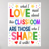 Classroom Rainbow Poster | Zazzle