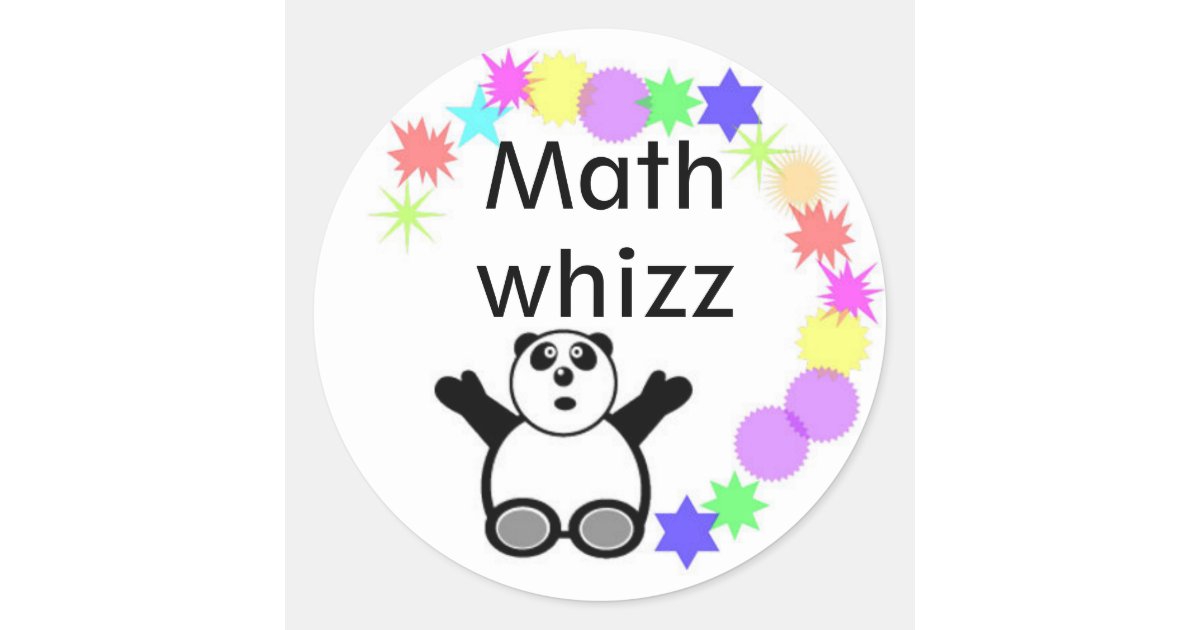 Classroom reward - math - circle sticker | Zazzle