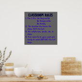 CLASSROOM RULES, 1. The 3 R's: Be Respectful ... Poster | Zazzle