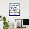 Classroom Rules: 5 P's Poster | Zazzle