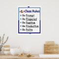 Classroom Rules: 5 P's Poster | Zazzle
