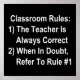 Classroom Rules (all white text) Poster | Zazzle