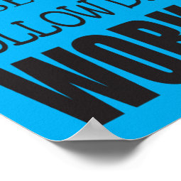 Classroom Rules Poster (Blue), 12" x 36" | Zazzle