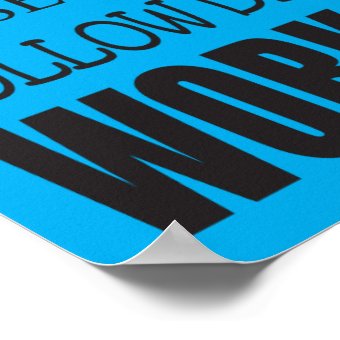 Classroom Rules Poster (Blue), 12" x 36" | Zazzle