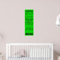 Classroom Rules Poster (Lime Green), 12" x 36" | Zazzle