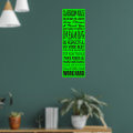 Classroom Rules Poster (Lime Green), 12" x 36" | Zazzle