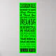 Classroom Rules Poster (Lime Green), 12" x 36" | Zazzle