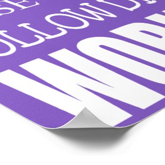 Classroom Rules Poster (Purple), 12" x 36" | Zazzle