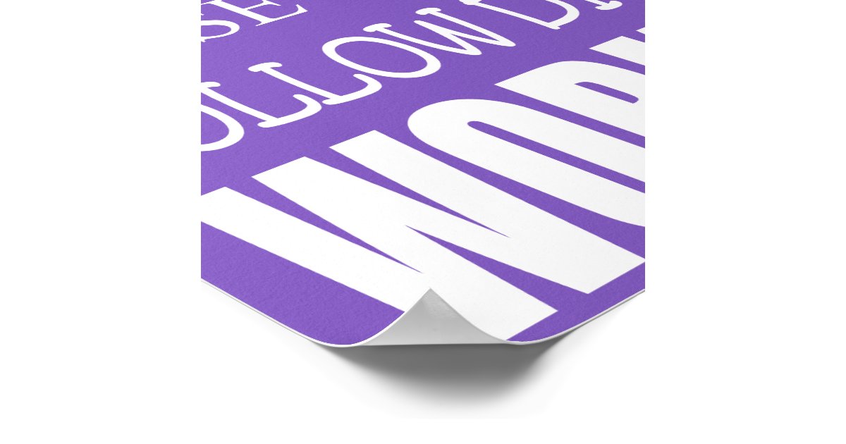 Classroom Rules Poster (Purple), 12" x 36" | Zazzle