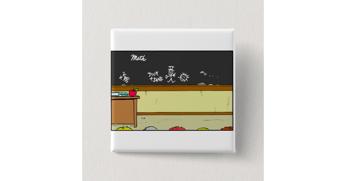 Classroom Scene Button | Zazzle