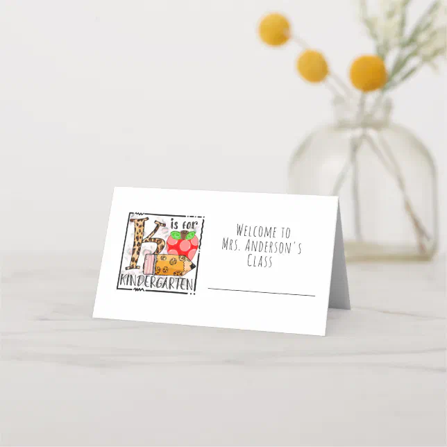 Classroom Seating Place Card | Zazzle