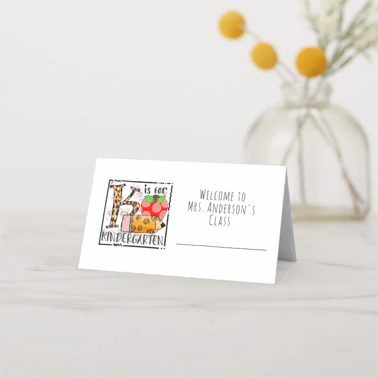 Classroom Seating Place Card | Zazzle