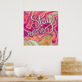 Classroom Stay Positive Inspirivity Modern Trendy Poster | Zazzle