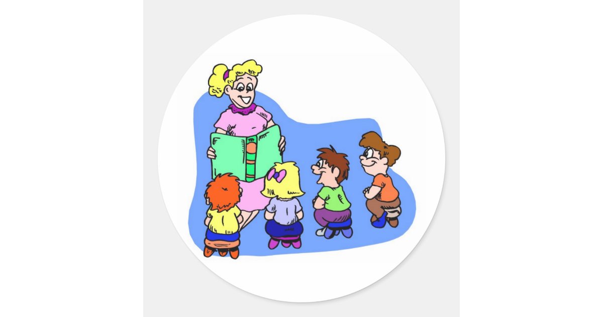 Classroom Storytime Classic Round Sticker | Zazzle