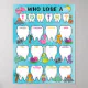 Classroom Tooth Tally Chart in Dinosaur Theme | Zazzle