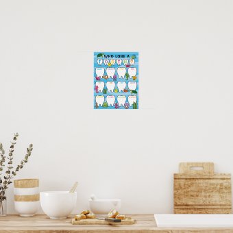 Classroom Tooth Tally Chart in Under The Sea Theme | Zazzle