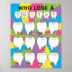 Classroom Tooth Tally Chart Poster in Candy Theme | Zazzle