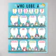 Classroom Tooth Tally Chart Poster in Owl Theme | Zazzle