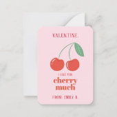 Classroom Valentine's Day Cherry Much Card | Zazzle