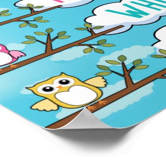 Classroom Voice Level Chart in Cute Owl Theme | Zazzle