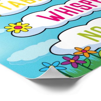 Classroom Voice Level Chart in Our Garden Theme | Zazzle