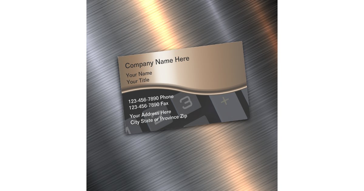 Classy Accountant Business Card Magnets | Zazzle
