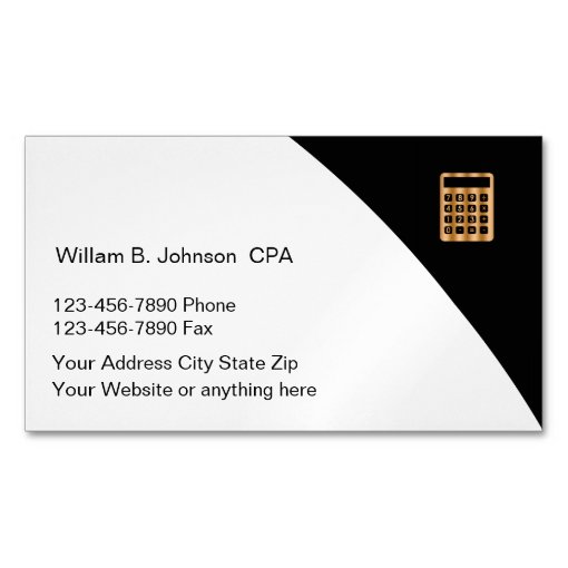 Classy Accountant CPA Theme Business Card Magnet | Zazzle
