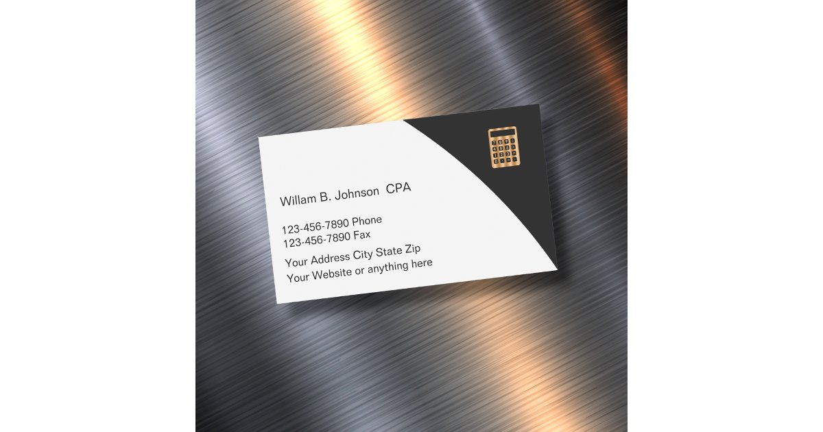 Classy Accountant CPA Theme Business Card Magnet | Zazzle