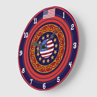 Classy Americana Wall Clock | Zazzle