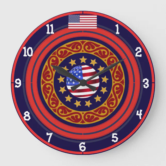 Classy Americana Wall Clock | Zazzle
