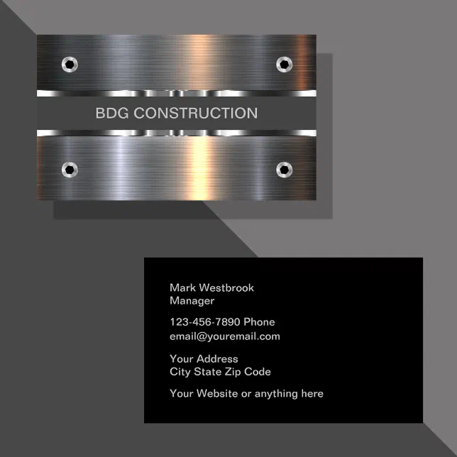 Classy And Cool Construction Theme Business Cards | Zazzle